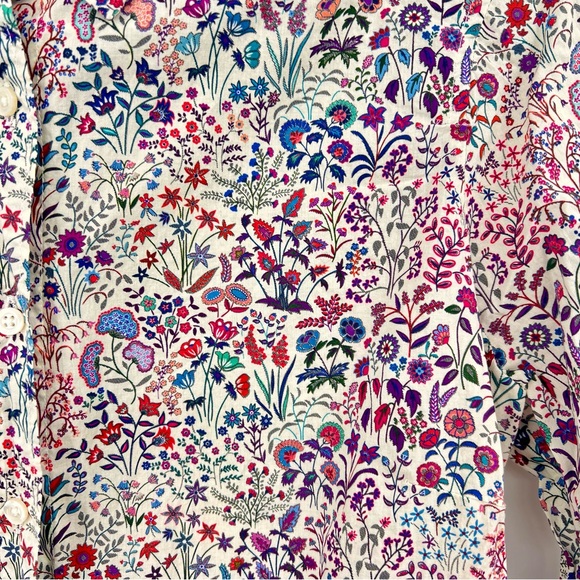 J. Crew | Tops | J Crew Liberty Fabric Button Down Shirt 4 | Poshmark